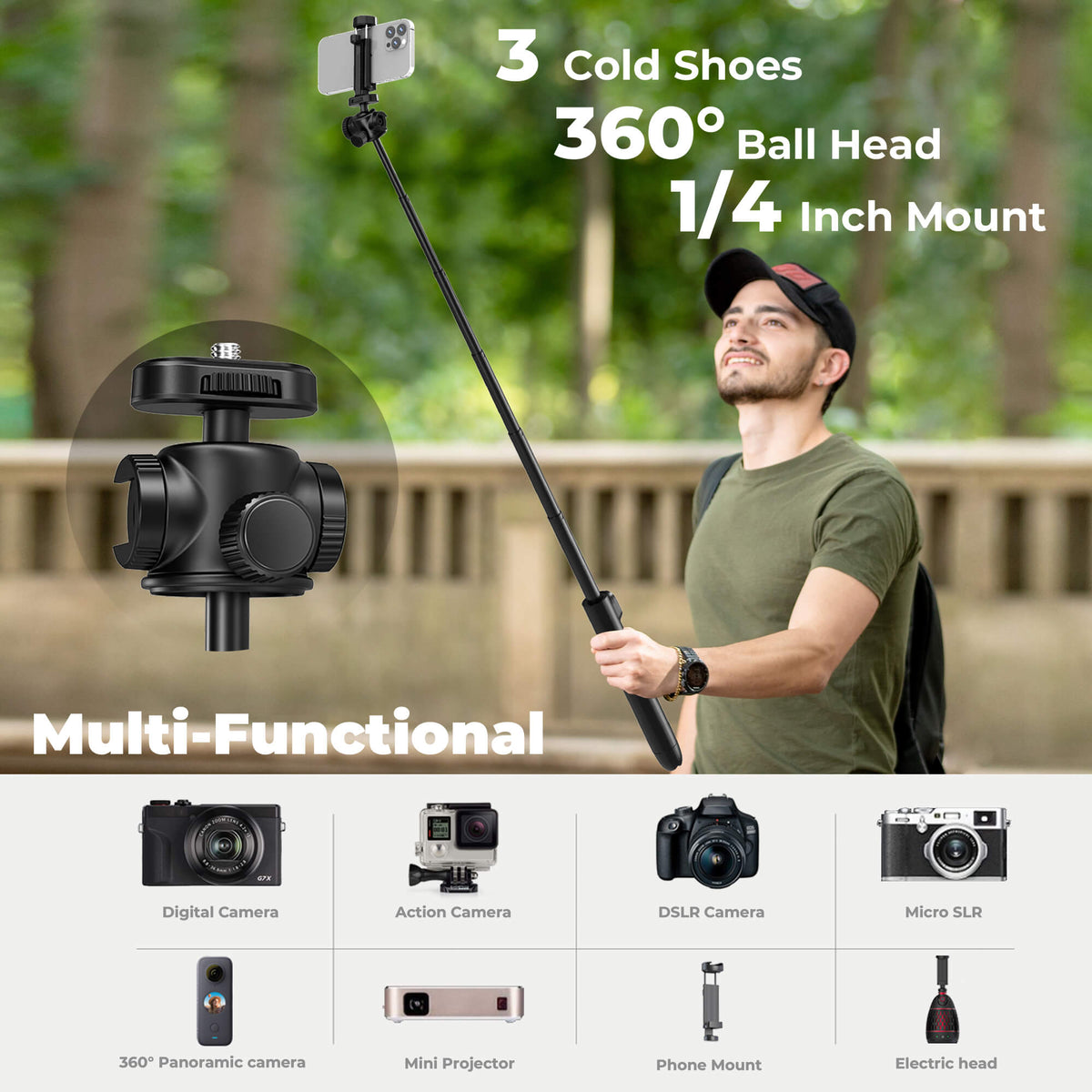 Vlogging Selfie Stick Tripod